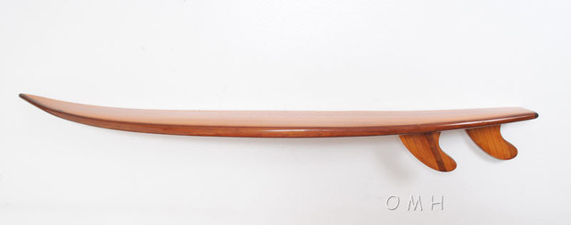 Half-Surfboard Shelf handmade wooden boat - Beach Style - Display And ...