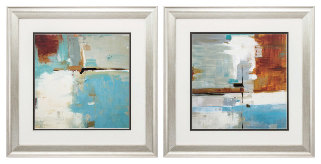 Quad Fusion Artwork, 2-Piece Set - Contemporary - Prints And Posters ...