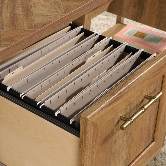 Large Desk, File Drawer & Single Door Cabinet With Lower Shelves ...