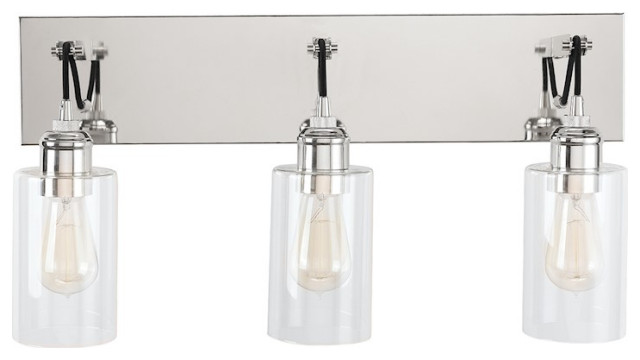 Austin Allen and Co. Prospero 3-Light Vanity, Polished Nickel ...
