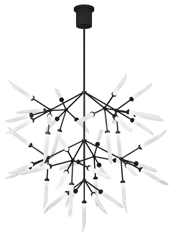 Tech Lighting Spur Grande 45 Light Chandelier, Matte Black - 700SPRGFB ...