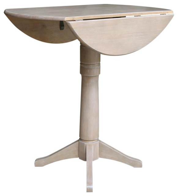 Round Dual Drop Leaf Pedestal Table - French Country - Dining Tables ...