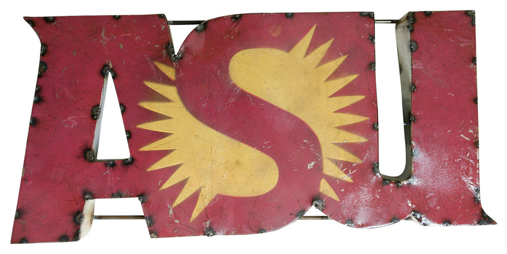 Az State Sun Devils Recycled Wall Decor - Contemporary - Metal Wall Art ...