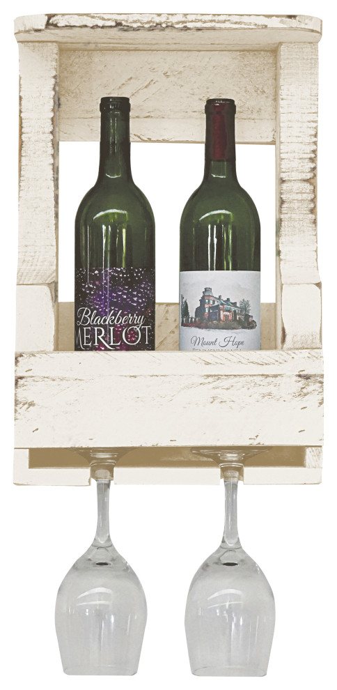 Farmhouse 2-Bottle Wine Shelf - Farmhouse - Wine Racks - by Furniture ...