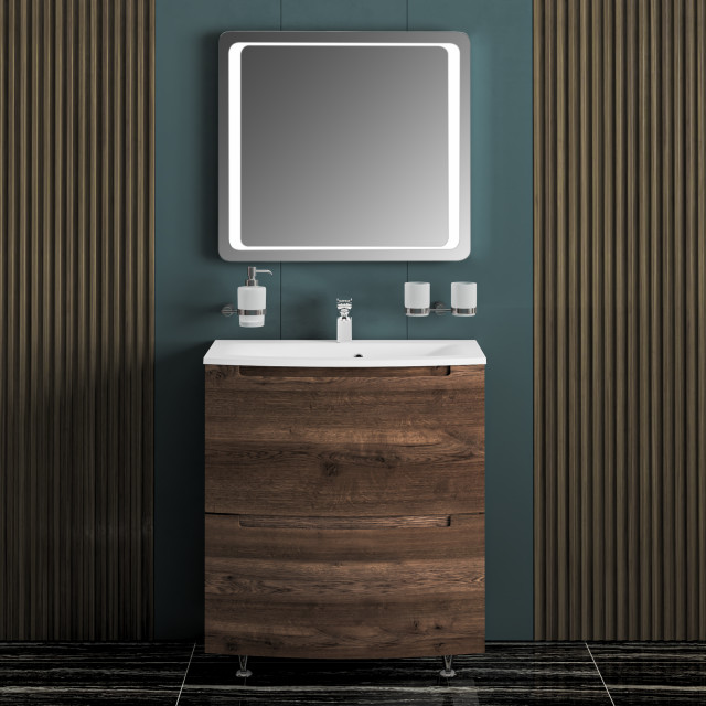 Bathroom Vanity Delux Rosewood No Mirror, 28"-no mirror - Contemporary ...
