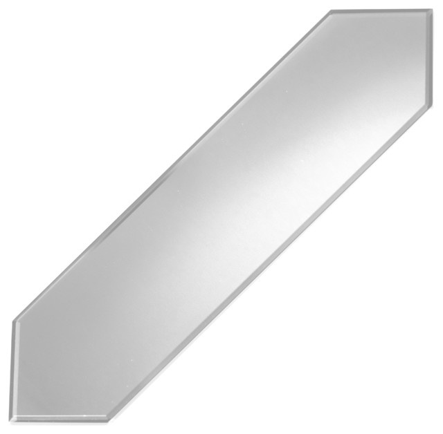 Reflections 3 in x 11.875 in Beveled Glass Mirror Picket Tile in Matte ...
