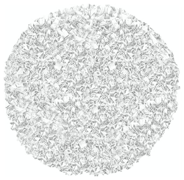 Shaggy Raggy White Area Rug, 4' Round - Contemporary - Kids Rugs - by ...