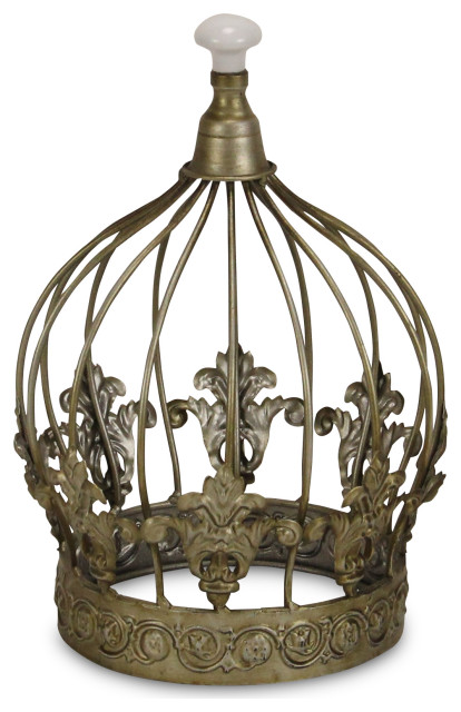 Regal Crown Table Decor, Silver - Traditional - Decorative Objects And ...