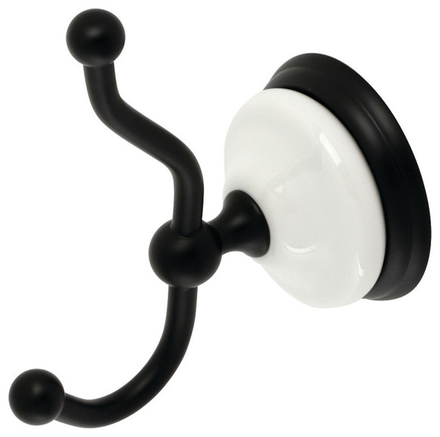 Kingston Brass BA1117MB Victorian Robe Hook, Matte Black - Traditional ...