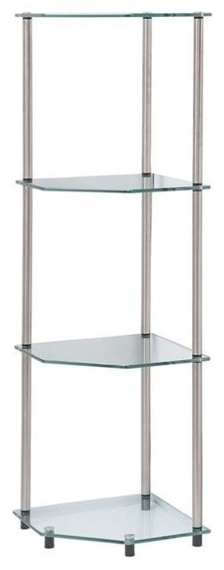 Pemberly Row 4 Tier Corner Shelf - Contemporary - Display And Wall ...