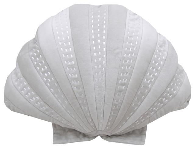 Velvet Scallop-Shaped Pillow - Beach Style - Decorative Pillows - by ...