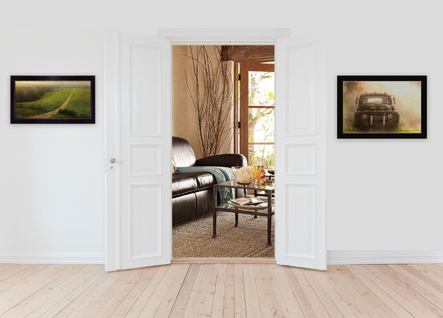 "The Long Drive Home" 2-Piece Vignette by Ron Jones, Black Frame ...