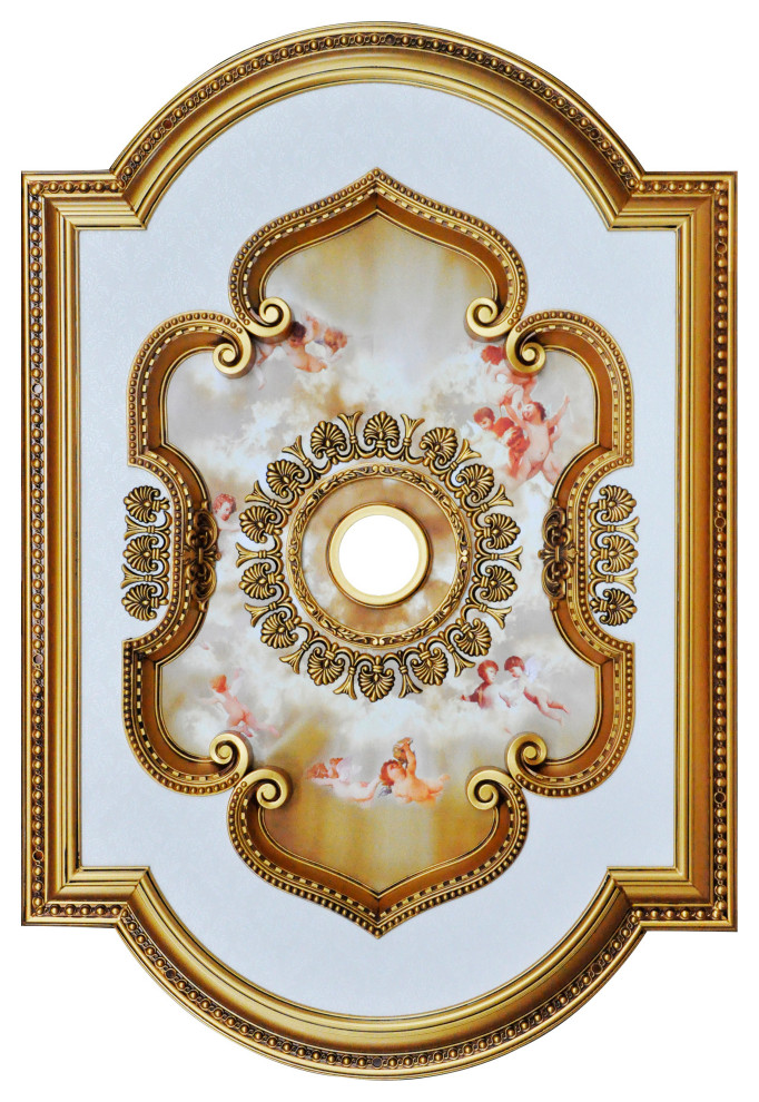Artistry Lighting, Rectangular Gold Ceiling Medallion, ARC0913-F-023 ...