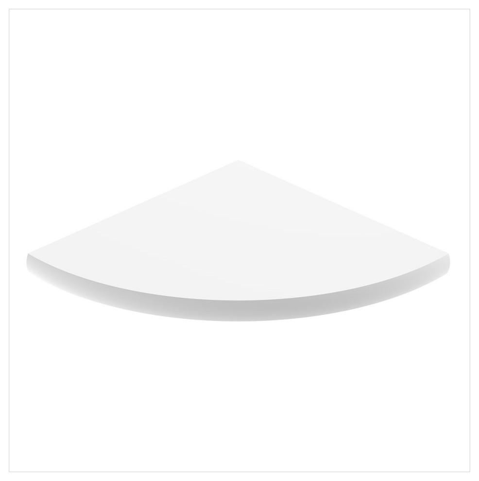 Boundless Shelving Solutions 6 inch Corner Shelf White Bathroom Shower ...