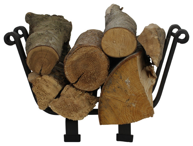 Handcrafted Indoor & Outdoor Log Basket Fireplace Rack Bronze ...