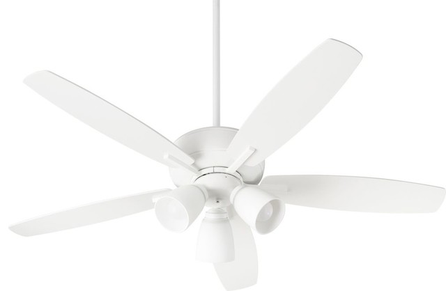 Breeze Quorum Home Collection Ceiling Fan in Studio White ...