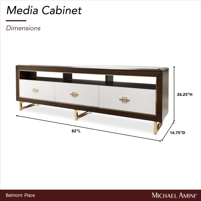 Belmont Place Media Cabinet Espresso - Contemporary - Entertainment ...