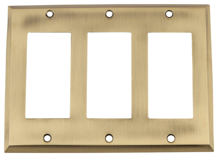 NW New York Switch Plate With Triple Rocker - Transitional - Switch ...