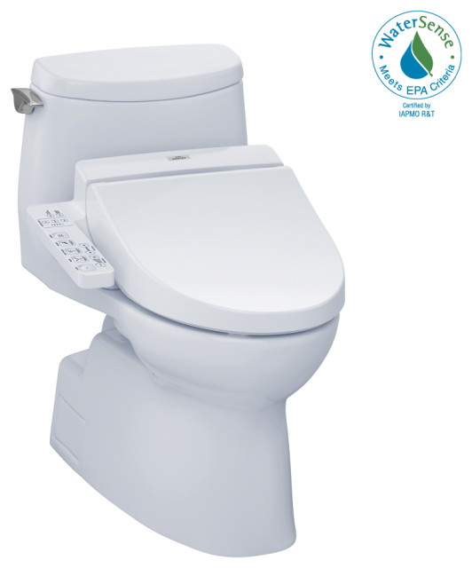 Toto Carlyle Ii 1G Washlet+ C100 One-Piece Toilet, Cotton ...