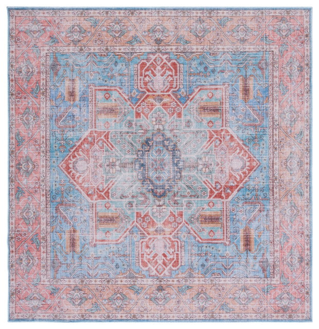 Safavieh Serapi Collection Sep582m Blue / Rust Rug, 6-7 X 6-7 Square ...
