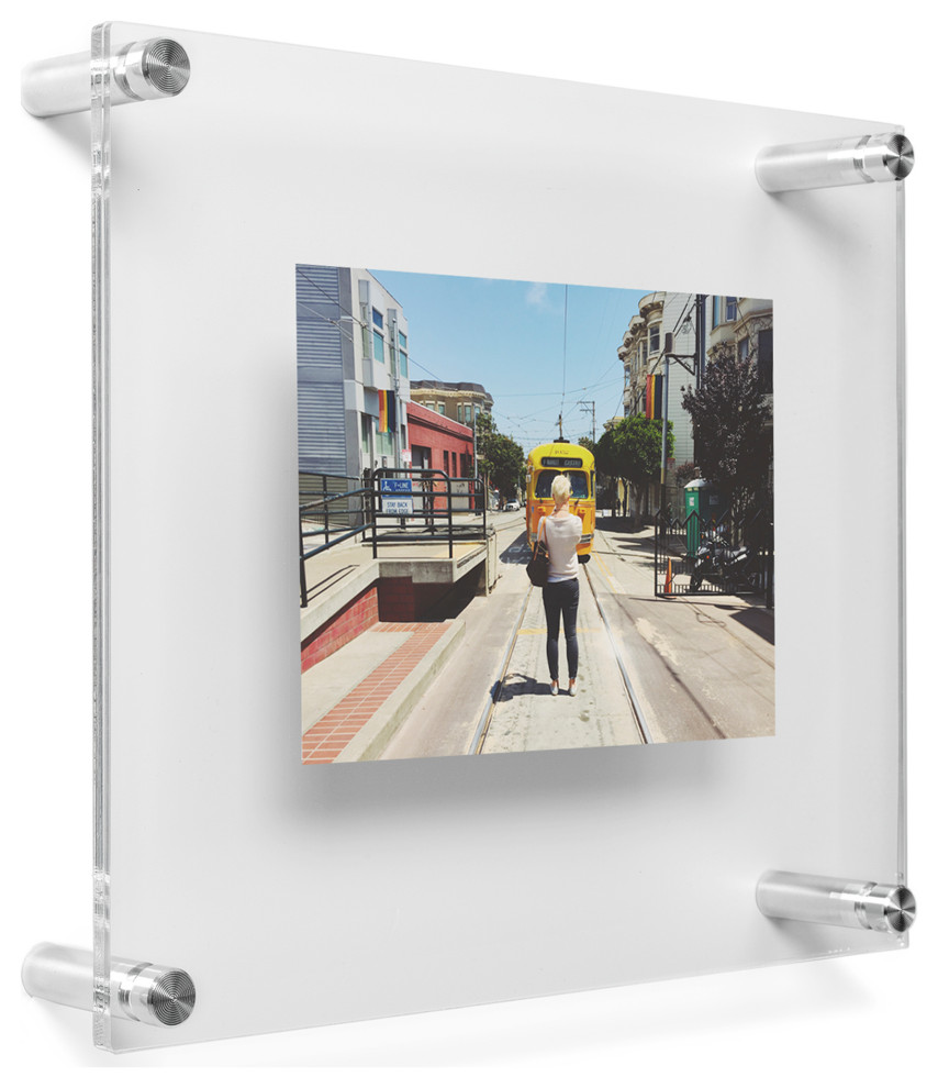 Wexel Art 5x7" Clear UV Grade Acrylic Double Panel Floating Picture ...