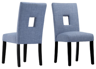 Chandler Keyhole Back Dining Chair, Set of 2 - Transitional - Dining ...