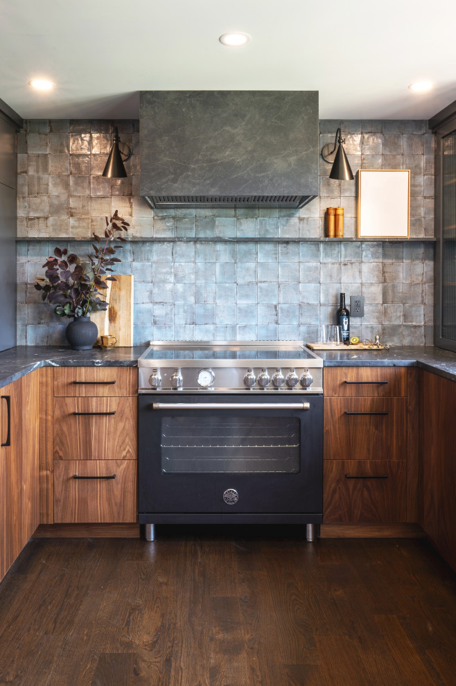 Rustic Mid-Century Modern Barn Kitchen - Transitional - Kitchen ...