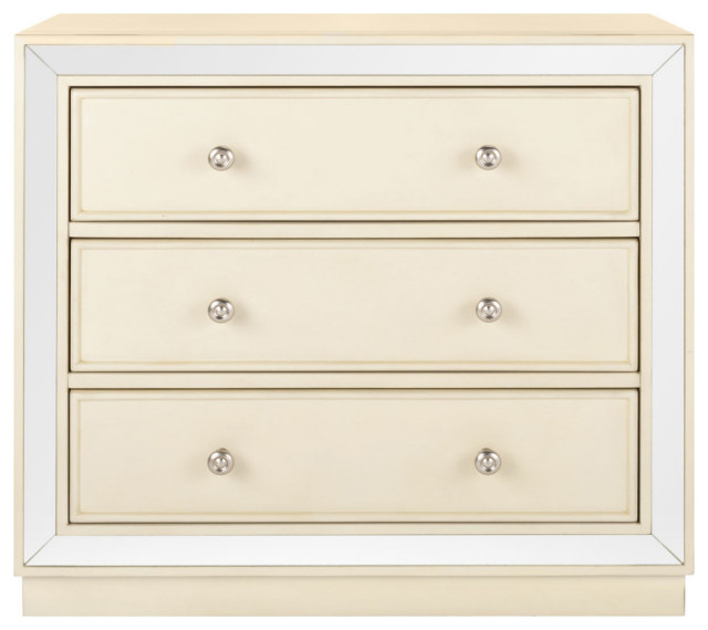 Rolanda 3 Drawer Chest Antique Beige - Transitional - Accent Chests And ...
