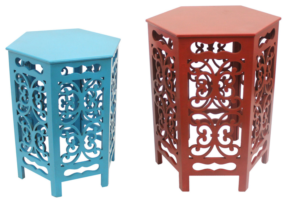 Traditional Chinese Style Tea Table Set - Contemporary - Side Tables ...
