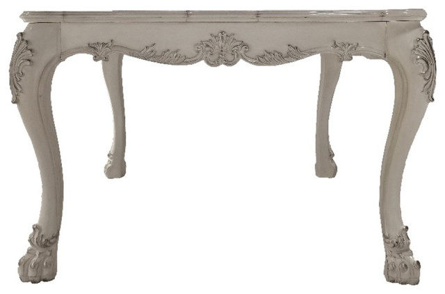 ACME Furniture Dresden Square Wood Counter Table with Curvy Apron in ...