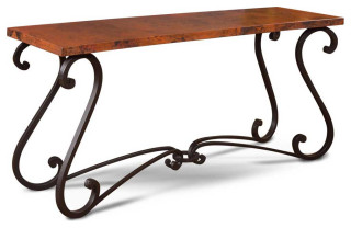 Laredo Copper Console Table 65" - Mediterranean - Console Tables - by ...