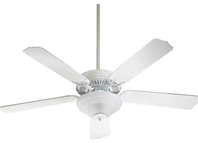 Quorum Capri III 2-Light Ceiling Fan, Studio White - Traditional ...