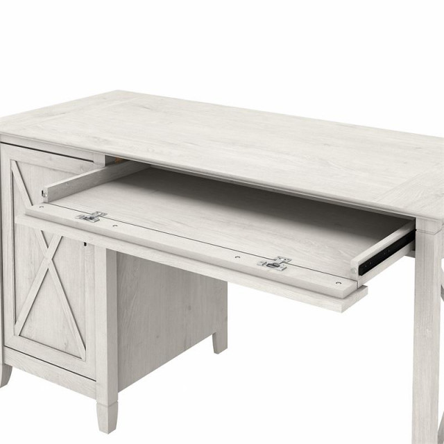 Key West 54W Computer Desk with Storage in Cape Cod Gray - Engineered ...