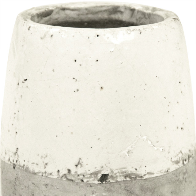 Large White Stone Vase - Farmhouse - Vases - by Zentique, Inc. | Houzz