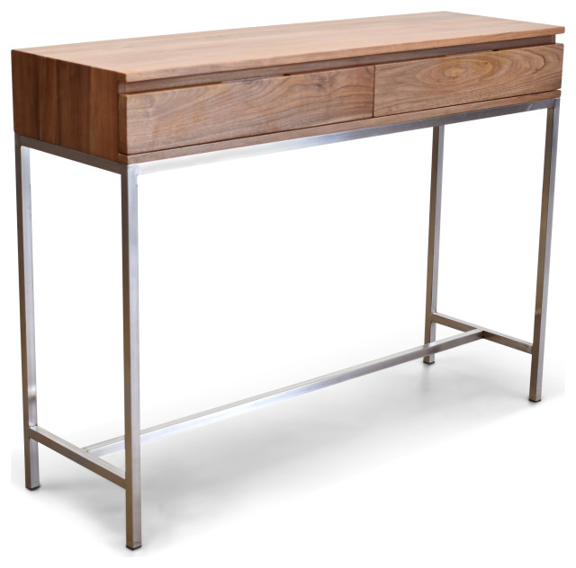 Soho Small Console Table, Walnut - Contemporary - Console Tables - by ...