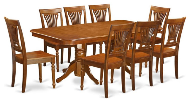 Atlin Designs 9-piece Dining Table and Chairs in Saddle Brown ...