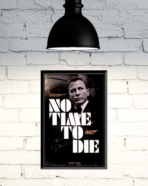 No Time to Die Daniel Craig signed movie poster, 27x40 inches ...