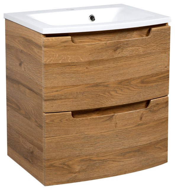 Wall Mount Bathroom Vanity Delux Teak Wood Mirror 40", 32+12R- Omega R ...