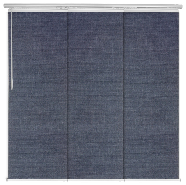 Azure 3-Panel Track Extendable Vertical Blinds 36-66"W, 91.4" H ...