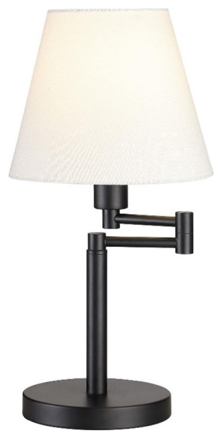 Coaster Colombe Metal Rotatable Frame Table Lamp Off White and Matte ...