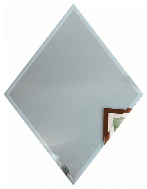 Reflections 6 in x 8 in Beveled Glass Mirror Diamond Tile in Glossy ...