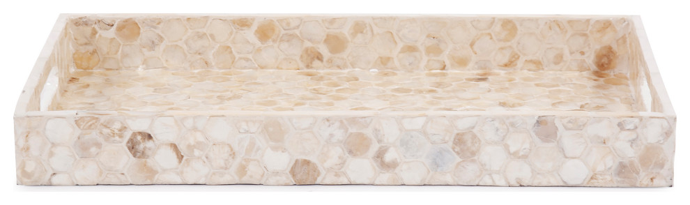 Rectangular Capiz Shell Tray - Serving Trays - by GwG Outlet | Houzz