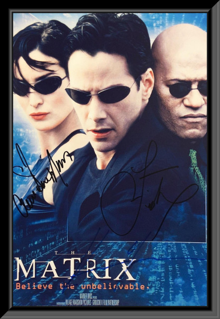 The Matrix cast signed movie poster, 27x40 inches - Contemporary - Prints And Posters - by Dream ...