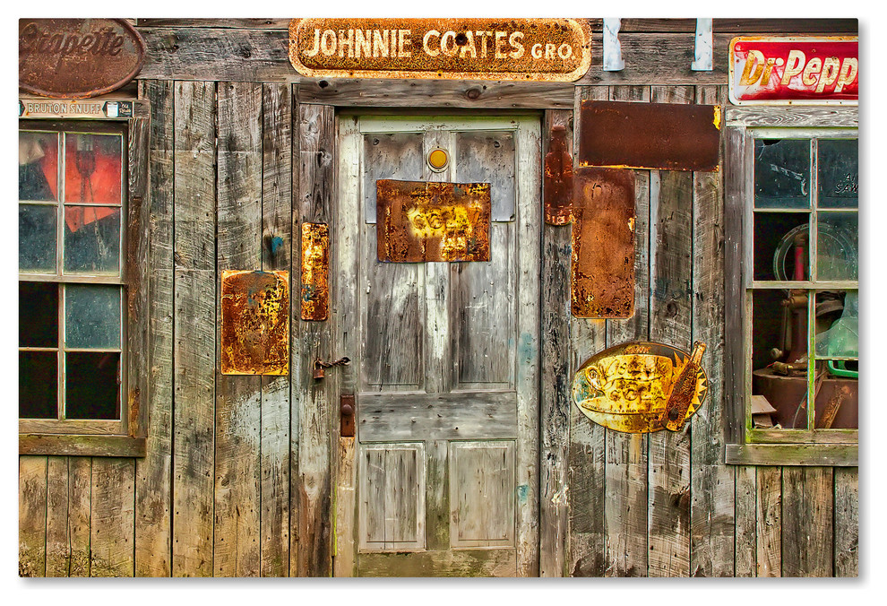 Bob Rouse 'Coates Grocery' Canvas Art, 12"x19" - Rustic - Prints And ...