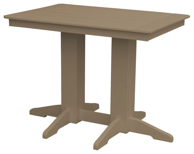 Poly Lumber Rectangular Table, 4 Foot - Contemporary - Outdoor Pub And Bistro Tables - by ...