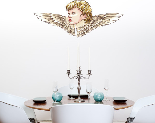 Angel Vinyl Wall Decal AngelUScolor004, 10 in. - Contemporary - Wall ...