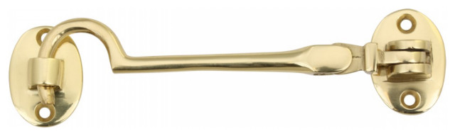 4" Cabin Hook Latch in Solid Brass Swivel Pivot Design for Gates Doors ...