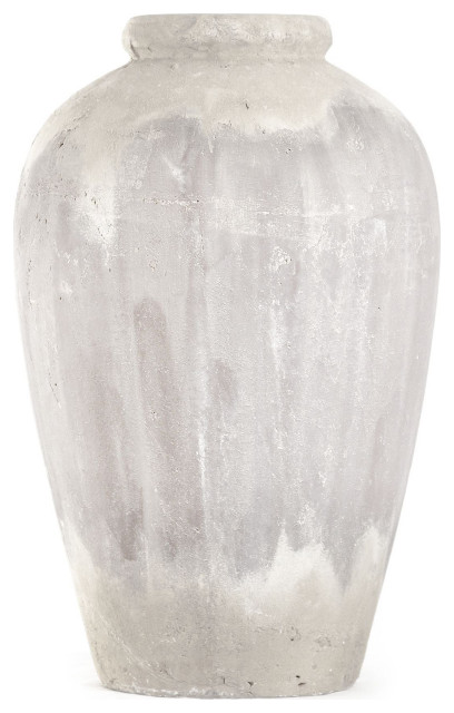 Distressed Grey Wash Jar - Farmhouse - Vases - by Hudson Home Decor | Houzz