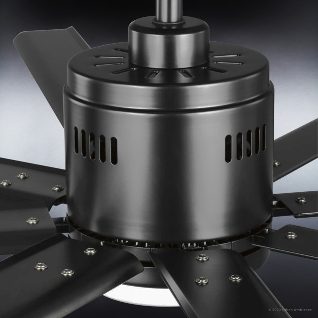 Luxury Urban Loft Ceiling Fan, Midnight Black, UHP9050, Chatham ...
