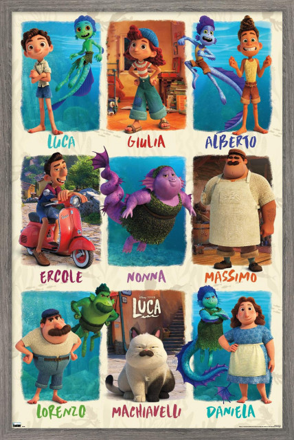 Disney Pixar Luca - Grid, 22.375" x 34" - Contemporary - Prints And Posters - by Trends ...